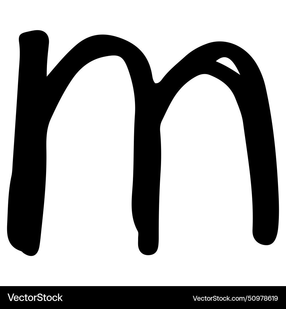 English alphabet m 4 Royalty Free Vector Image