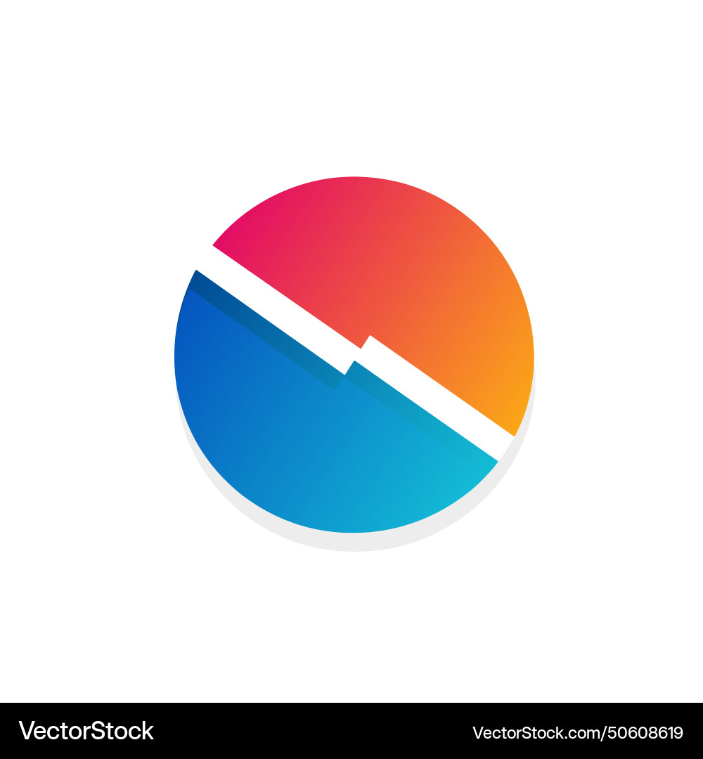 It solutions for business filled gradient logo Vector Image