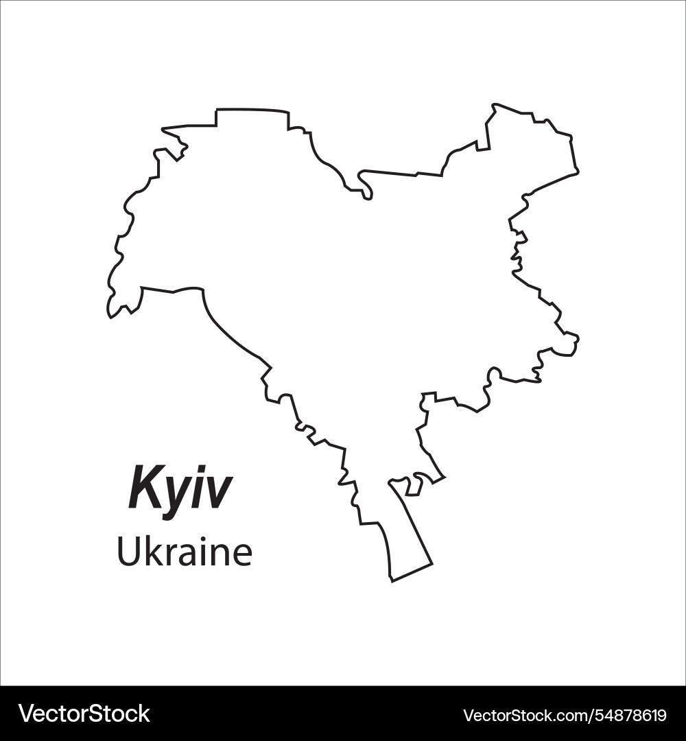 Kyiv ukraine map Royalty Free Vector Image - VectorStock