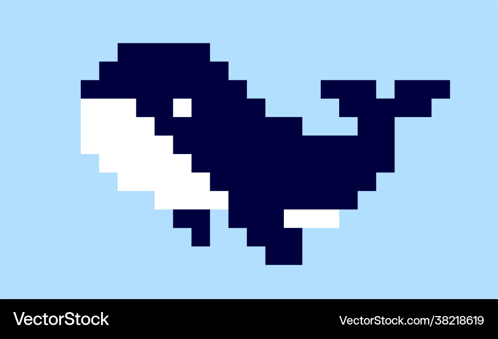 Pixel Whale Vector Images (61)