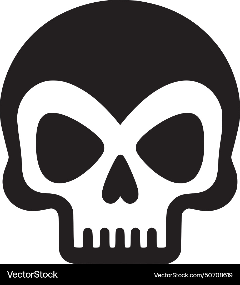 Skull - black and white isolated icon Royalty Free Vector