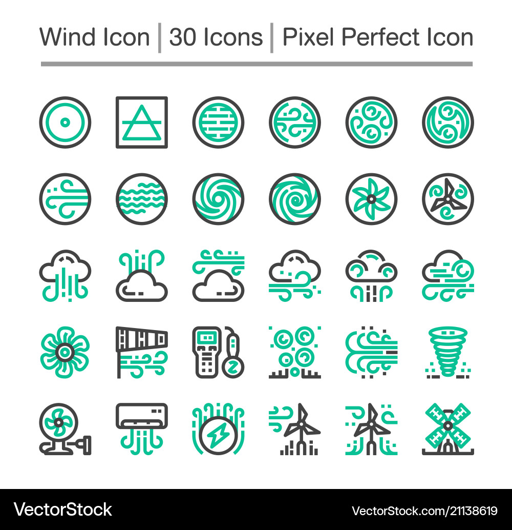 Wind line icon Royalty Free Vector Image - VectorStock