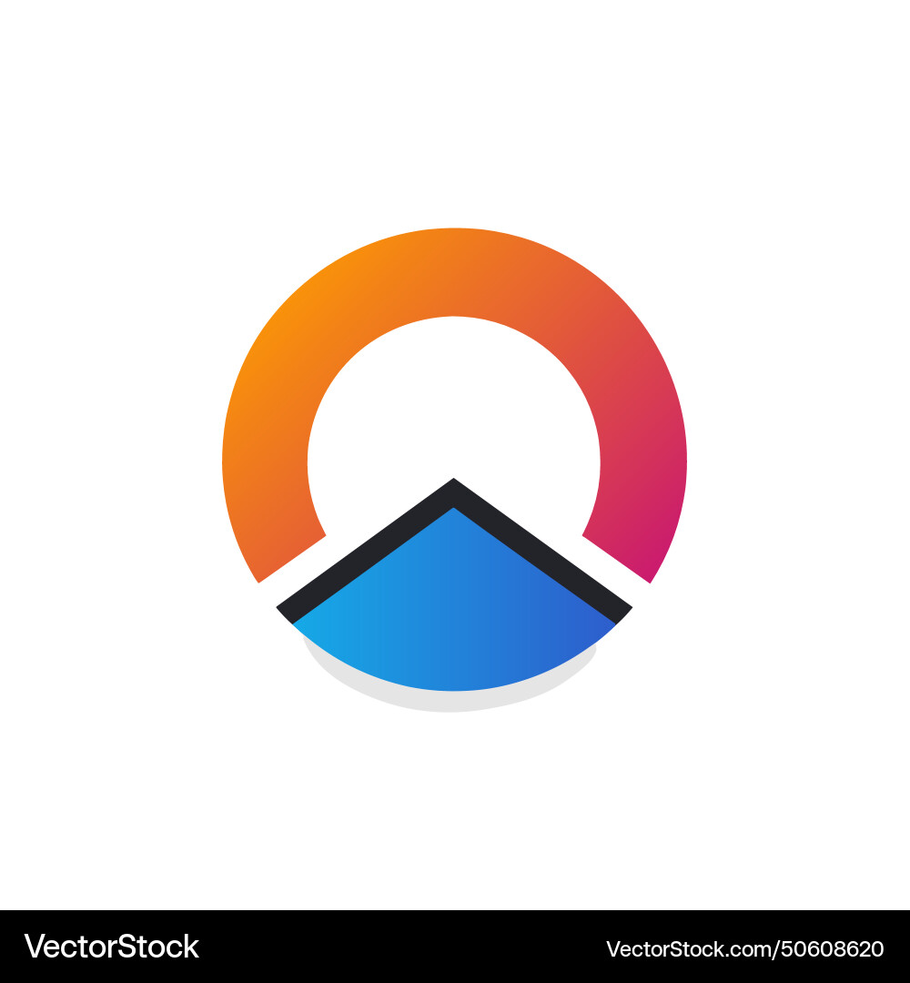 Business company filled gradient logo Royalty Free Vector