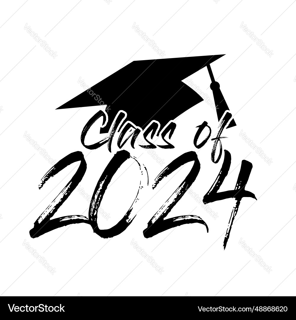 Class of 2024 design Royalty Free Vector Image