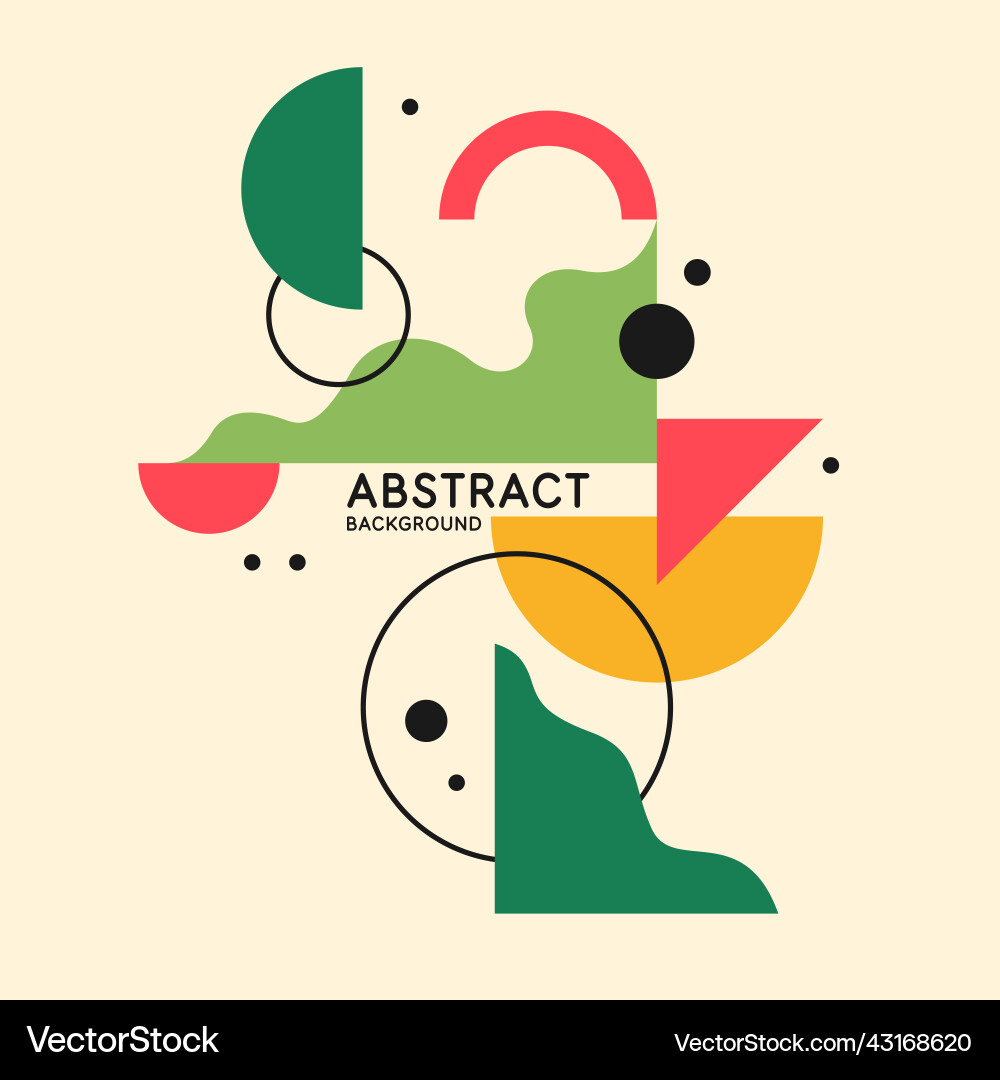 Composition with geometric shapes abstract Vector Image