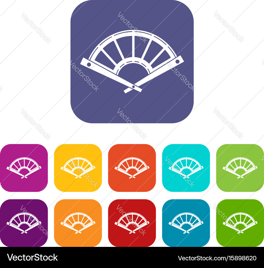 Fan-Symbole Set Lizenzfreies Vektorbild - VectorStock