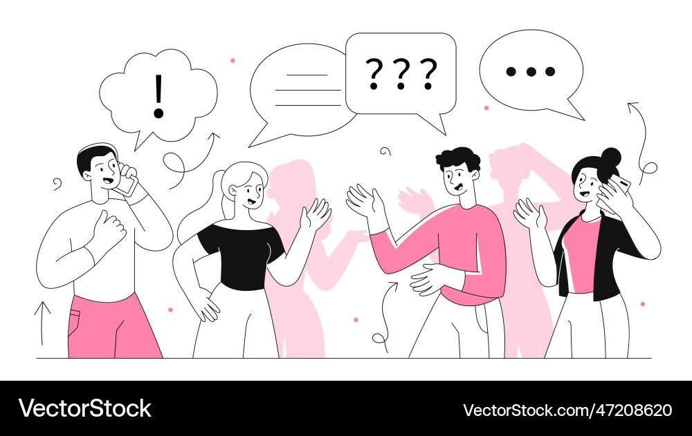 Group Discussion Concept Royalty Free Vector Image