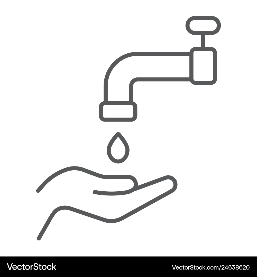 Islamic wudu thin line icon arabic and prayer Vector Image