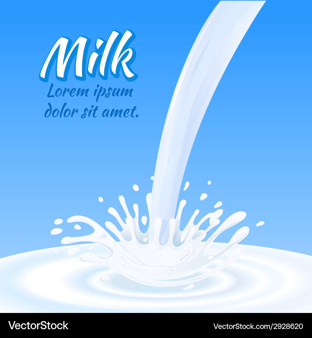 Milk splash background Royalty Free Vector Image