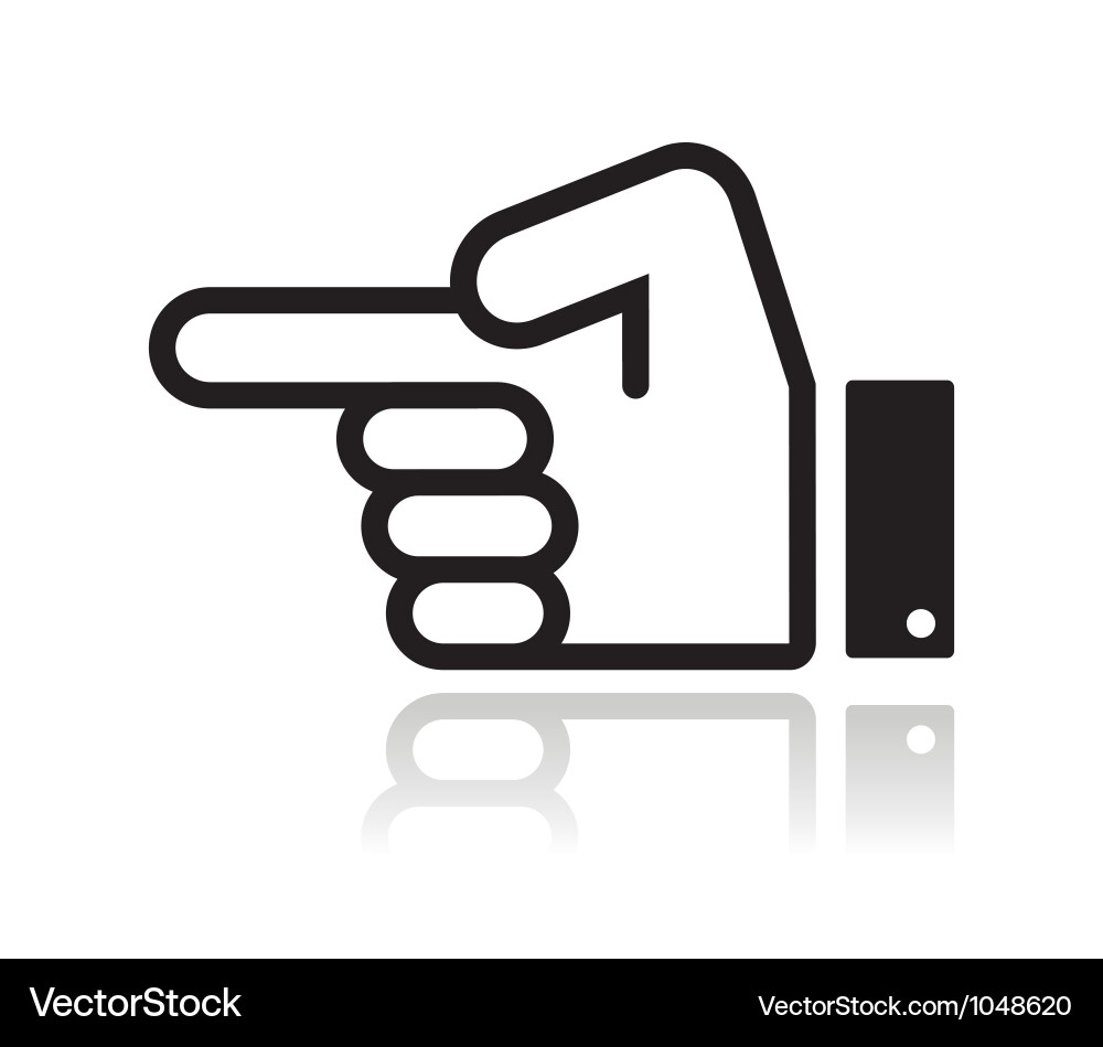 Pointing hand icon Royalty Free Vector Image - VectorStock