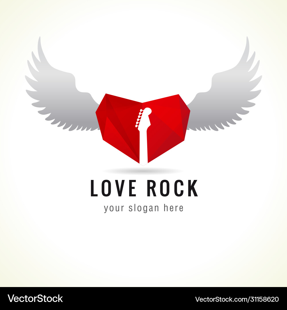 Rock love logo Royalty Free Vector Image - VectorStock