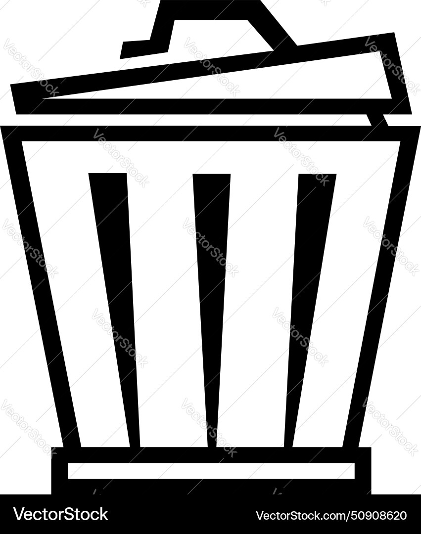 Simple trash bin Royalty Free Vector Image - VectorStock