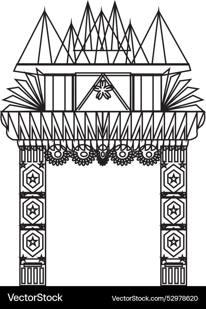 Wedding gate design Royalty Free Vector Image - VectorStock