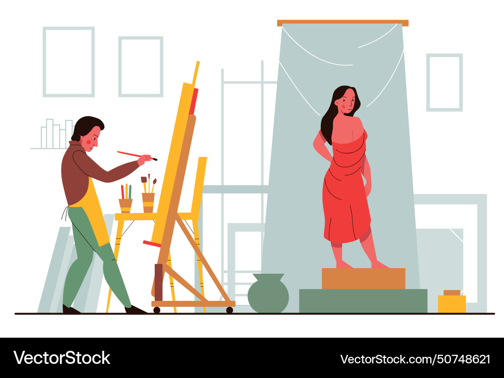 Artist professions background Royalty Free Vector Image