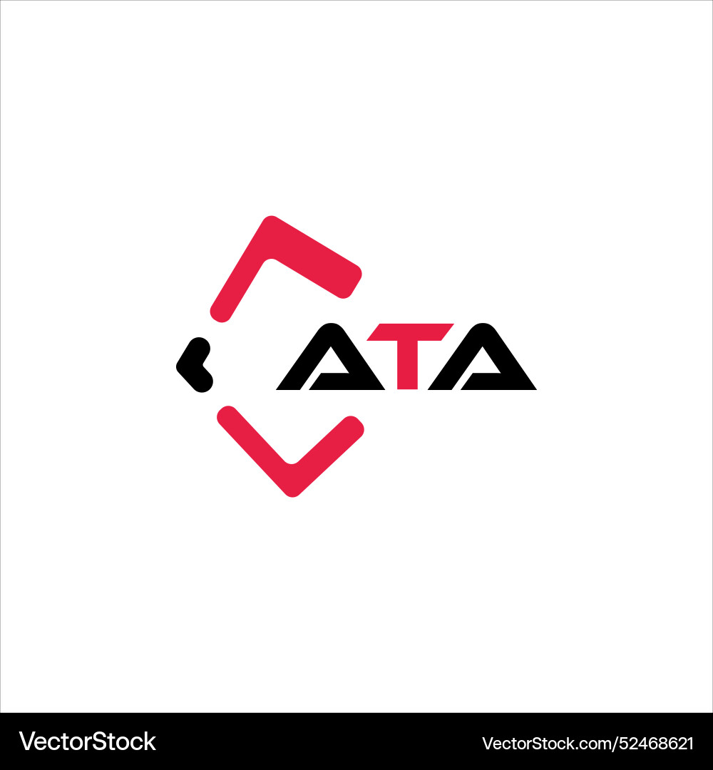 Ata creative minimalist letter logo unique Vector Image