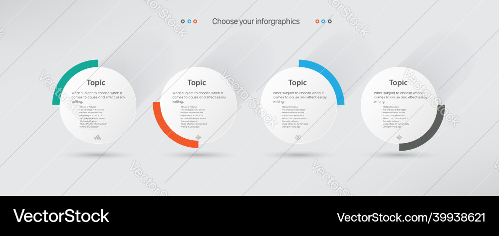 Four steps of infographic process or chart with bl