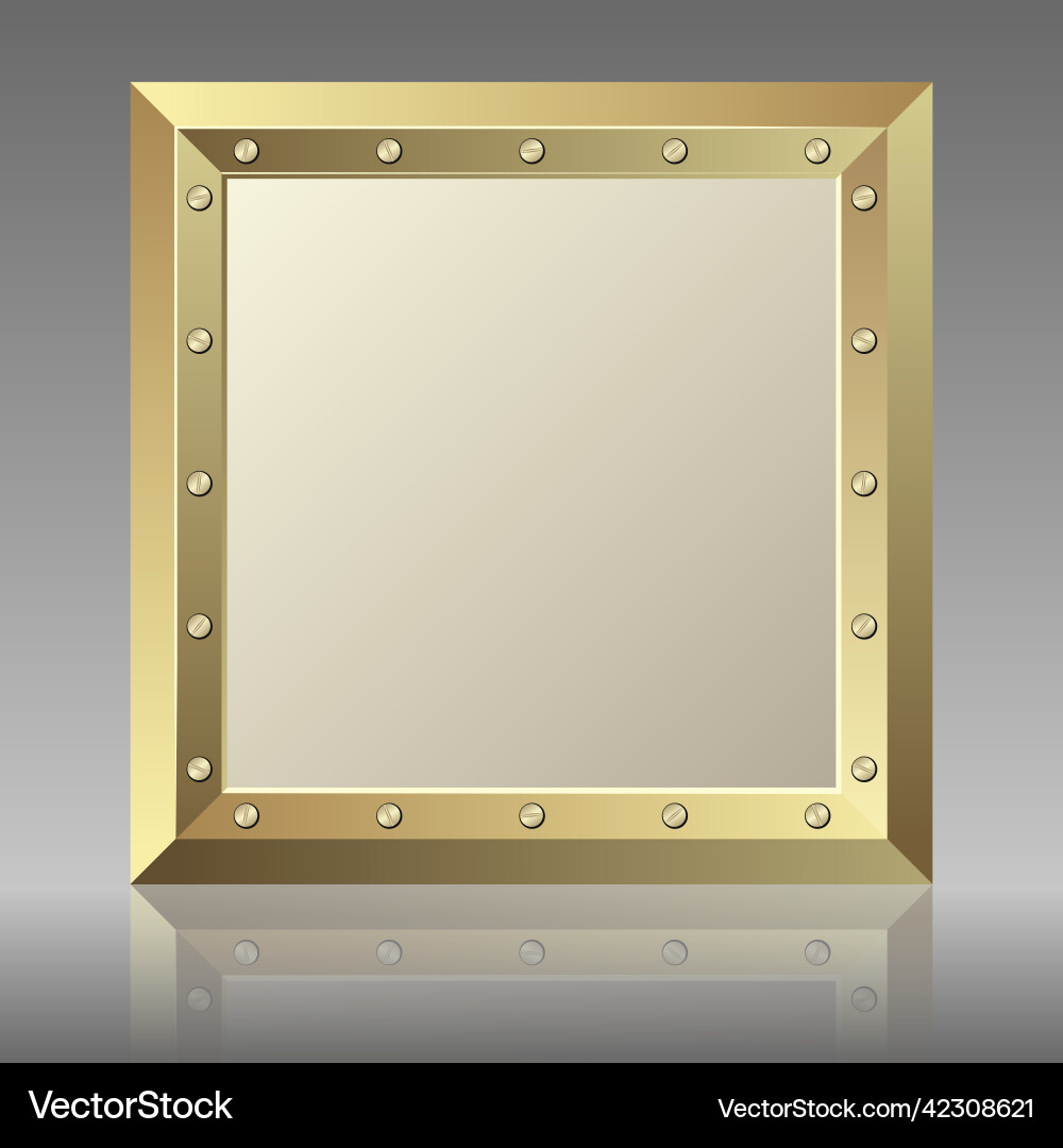 Golden plaque Royalty Free Vector Image - VectorStock