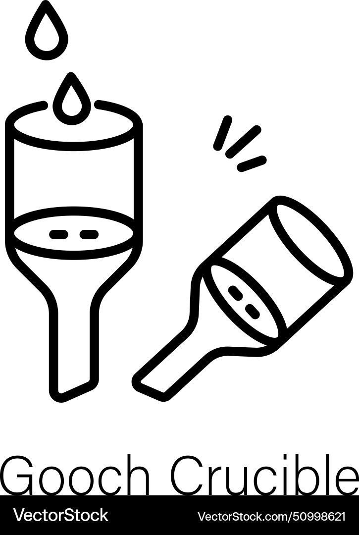 Gooch crucible Royalty Free Vector Image - VectorStock