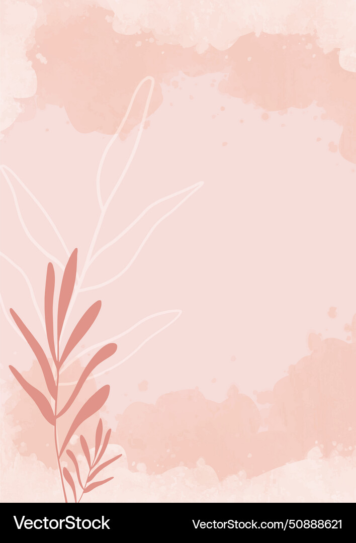 Hand painted floral watercolour background Vector Image