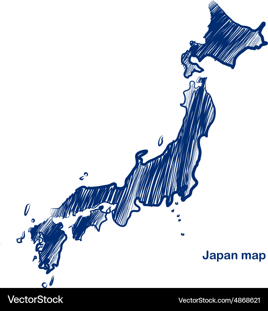 Japan map Royalty Free Vector Image - VectorStock