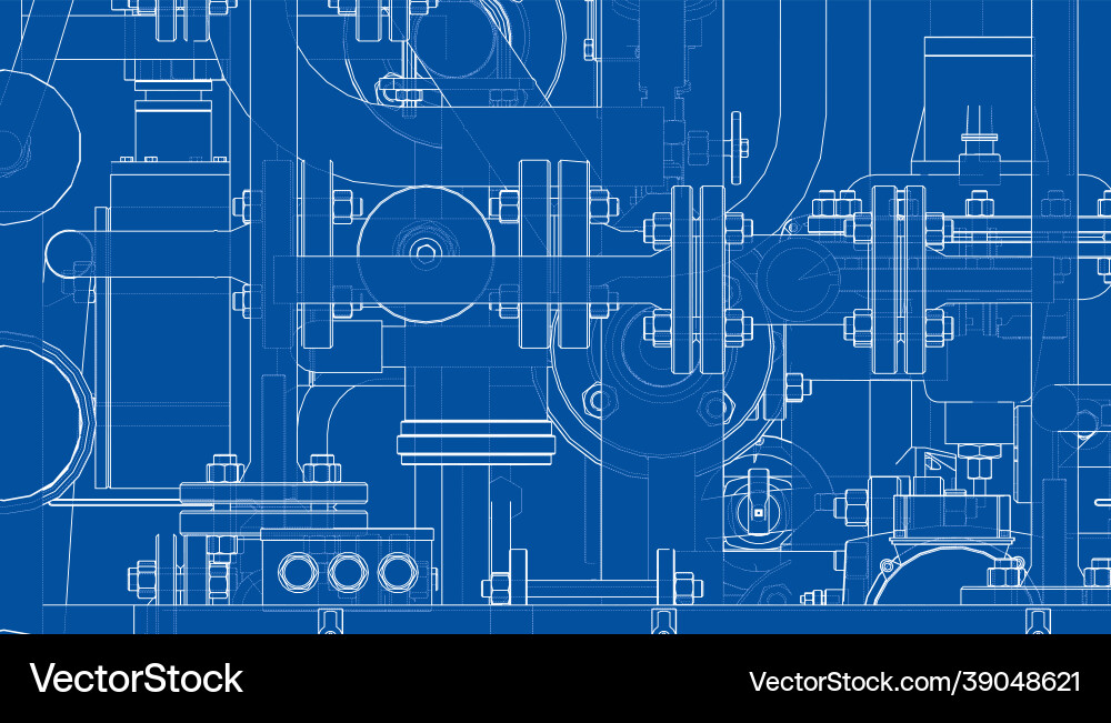 Valves and other industrial equipment Royalty Free Vector
