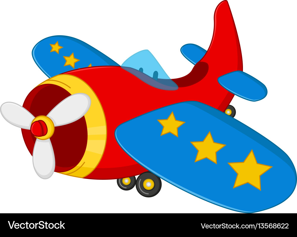 Cartoon air plane Royalty Free Vector Image - VectorStock