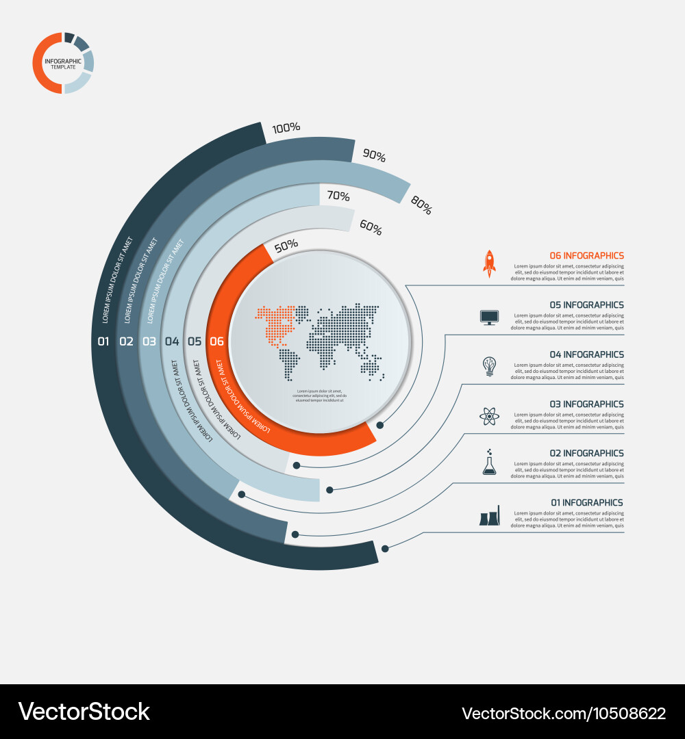 Circular Infographic Template Royalty Free Vector Image