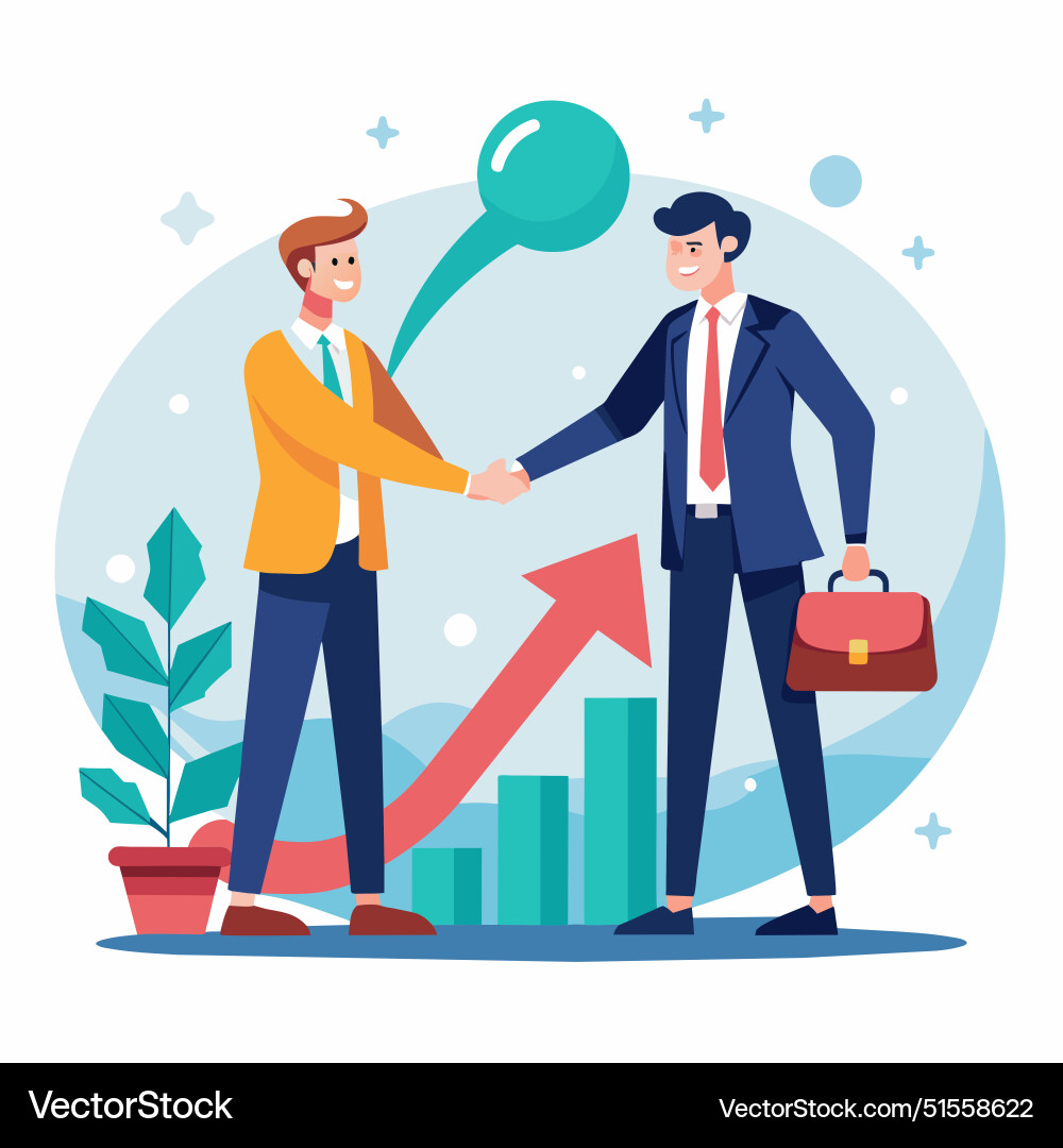 Cooperation partnership work together for success Vector Image