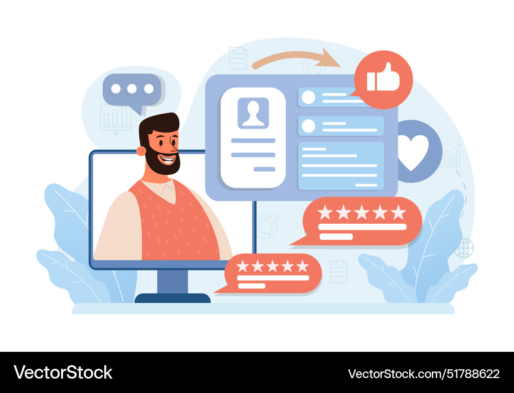 Customer feedback consumers reviews public Vector Image