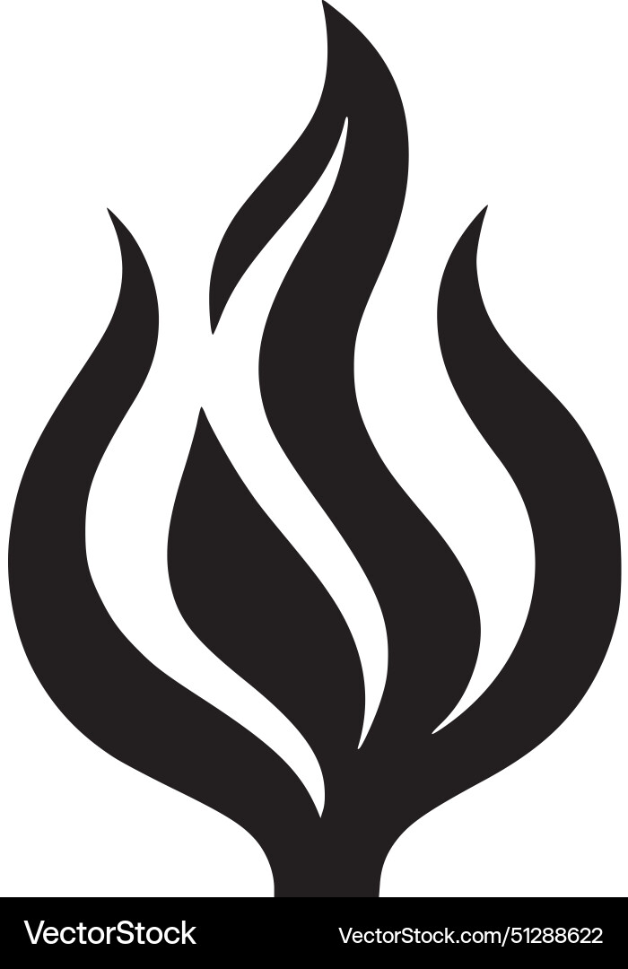Fire - minimalist and flat logo Royalty Free Vector Image