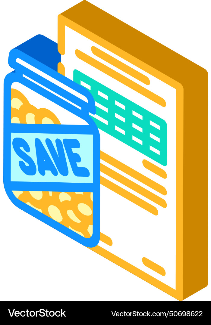 Savings account financial advisor isometric icon Vector Image