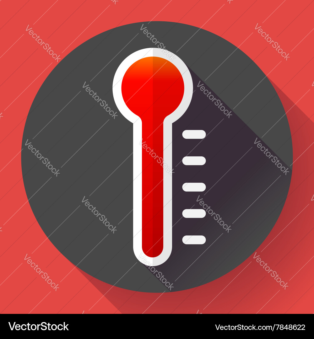 Thermometer icon high temperature symbol Vector Image