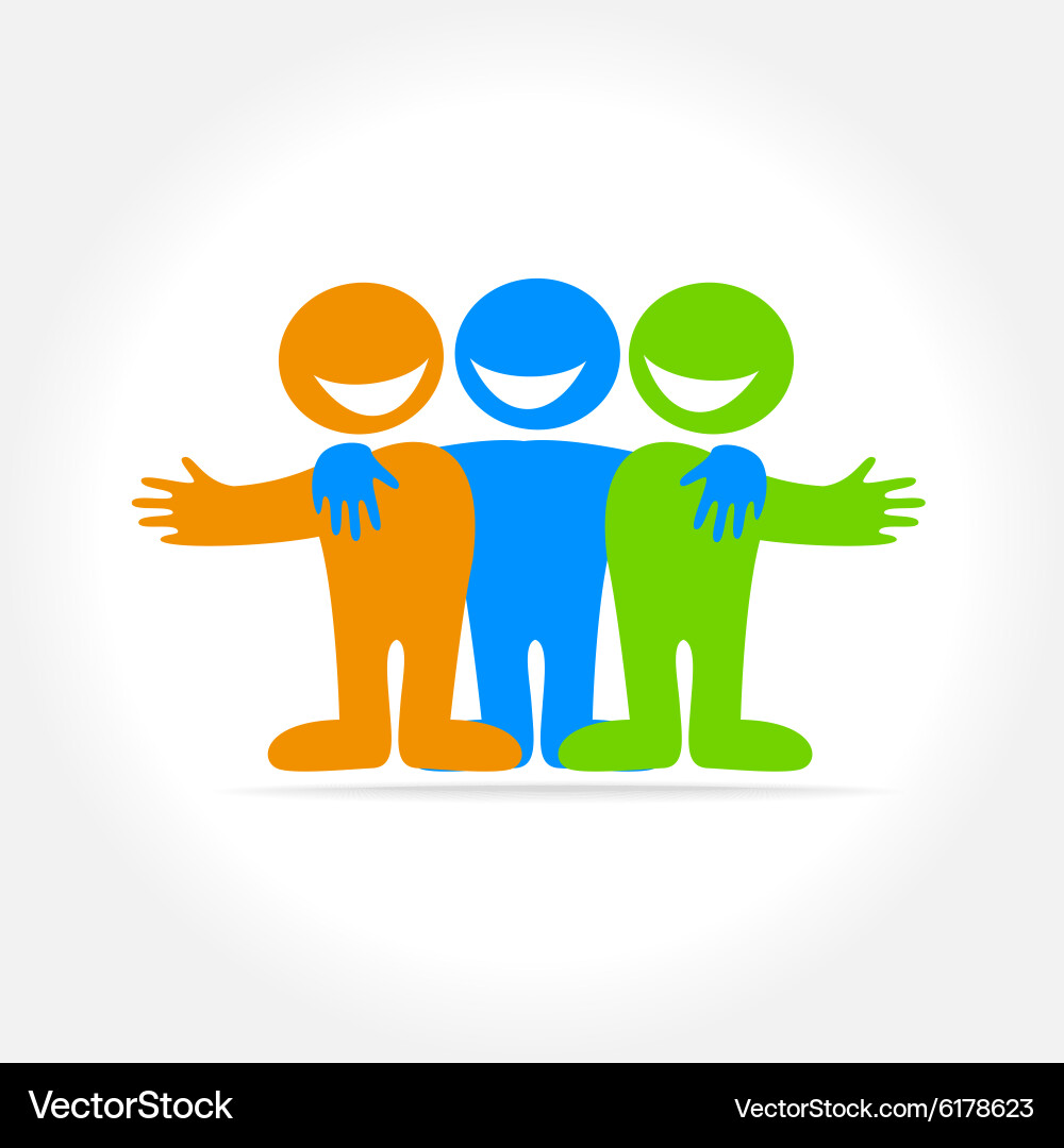 Friendship Connection Logo Royalty Free Vector Image
