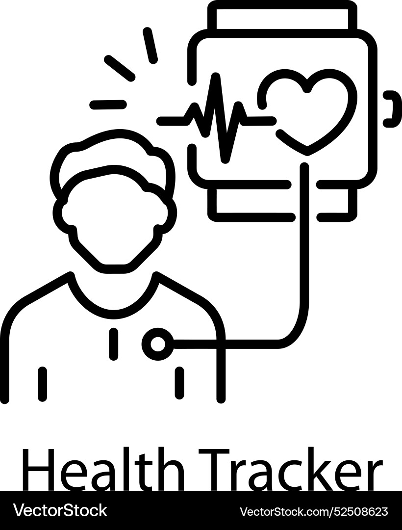 Health tracker Royalty Free Vector Image - VectorStock
