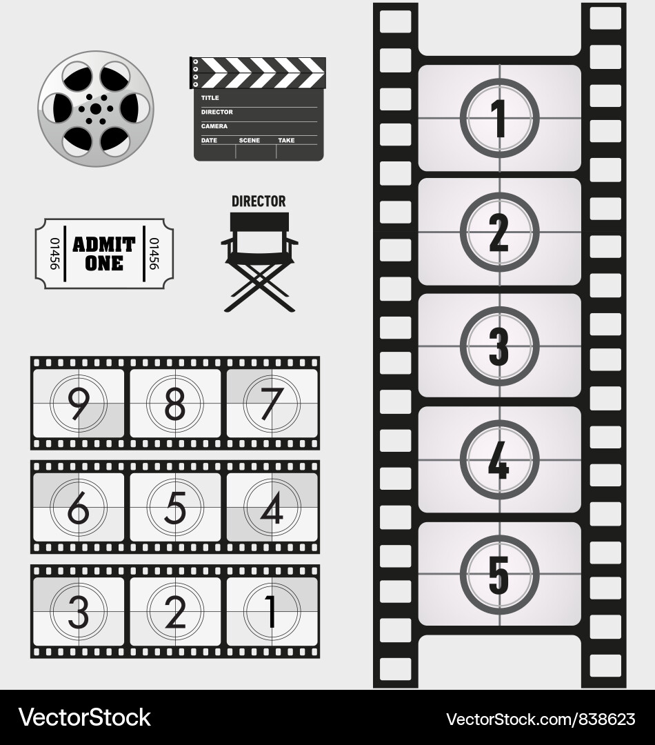 Movie and cinema graphics Royalty Free Vector Image