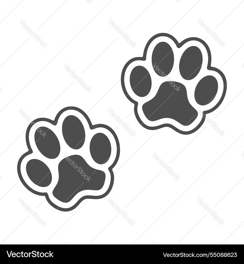 Paw prints pet Royalty Free Vector Image - VectorStock