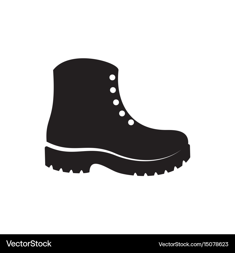 Simple black boots icon Royalty Free Vector Image