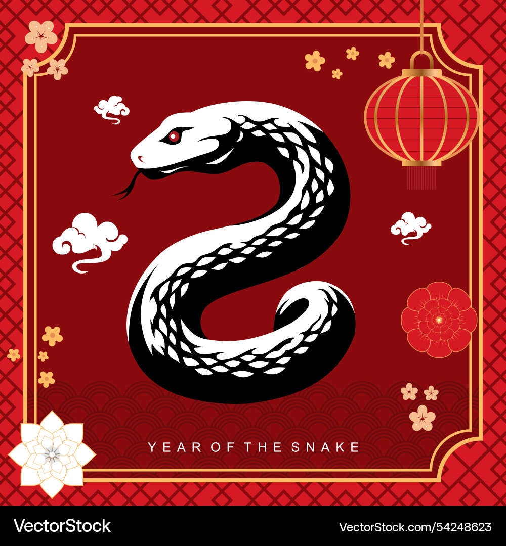 Year of snake Royalty Free Vector Image - VectorStock