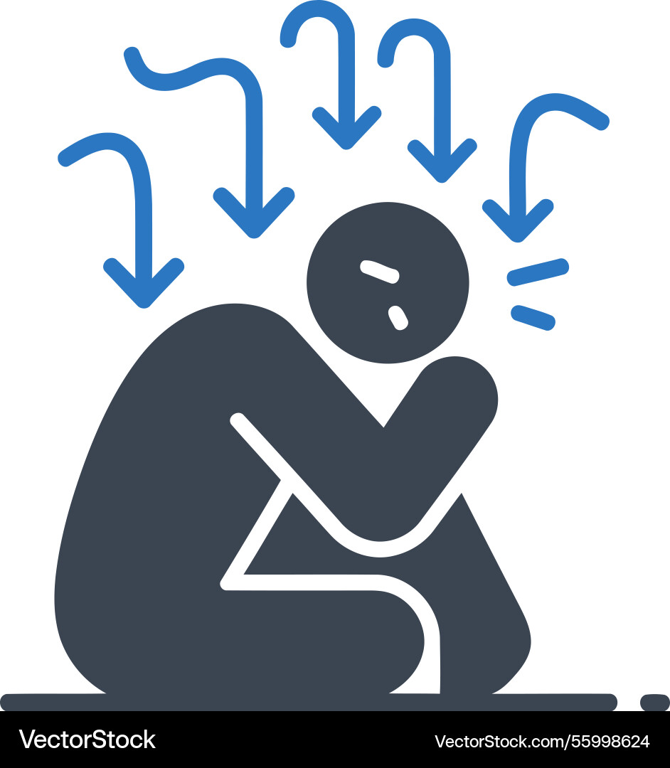 Anxious person icon Royalty Free Vector Image - VectorStock
