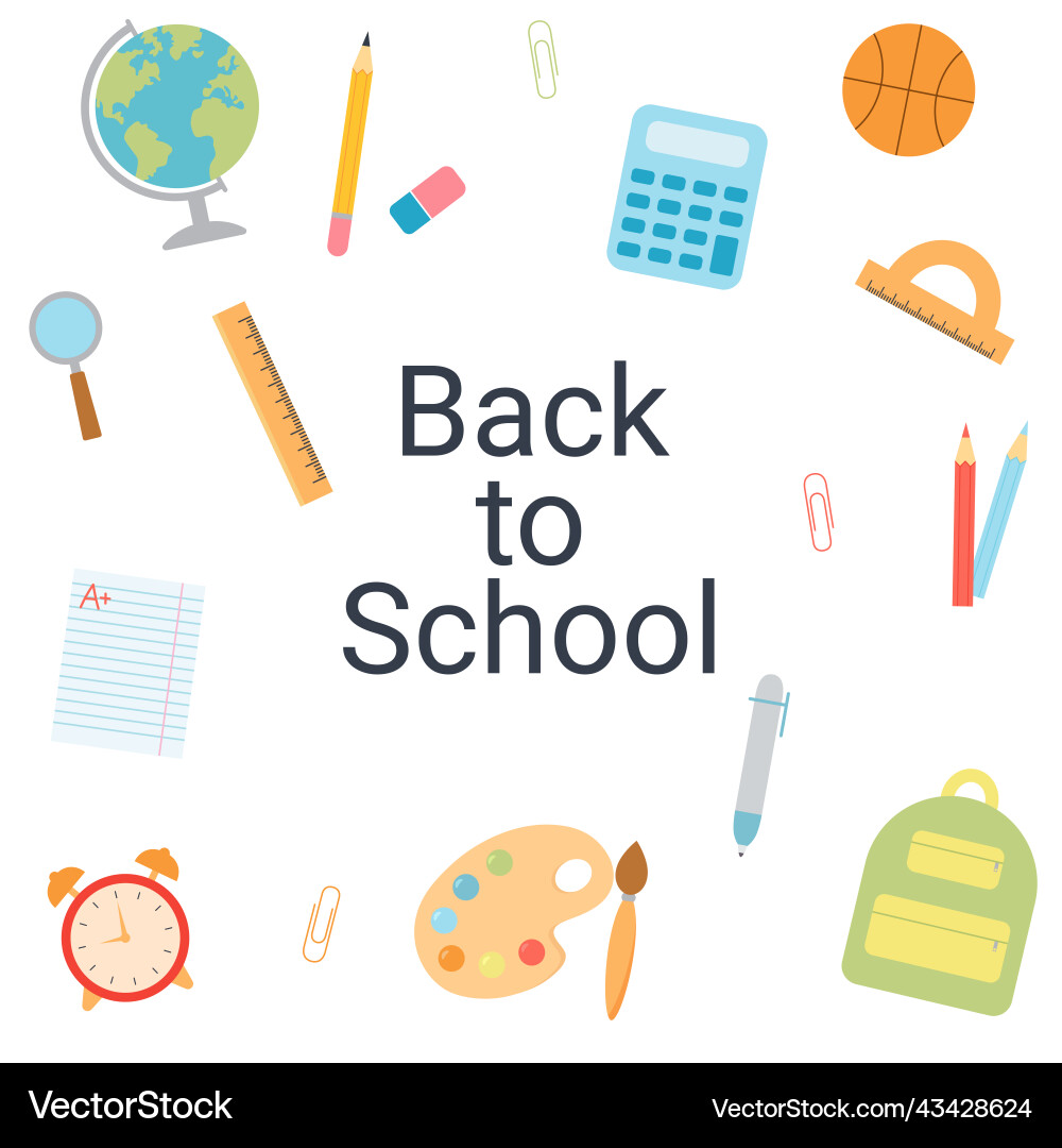 Back to school collection Royalty Free Vector Image