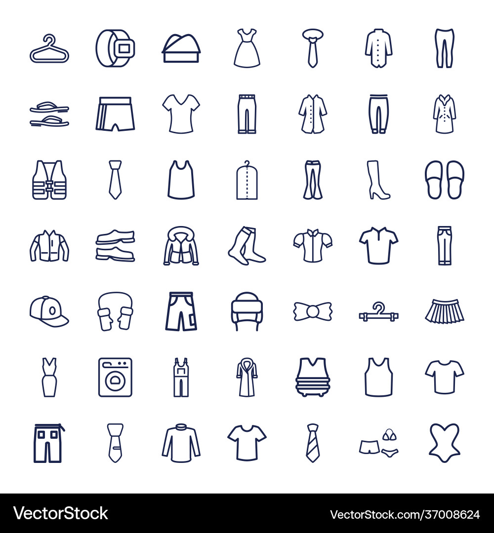Clothing icons Royalty Free Vector Image - VectorStock