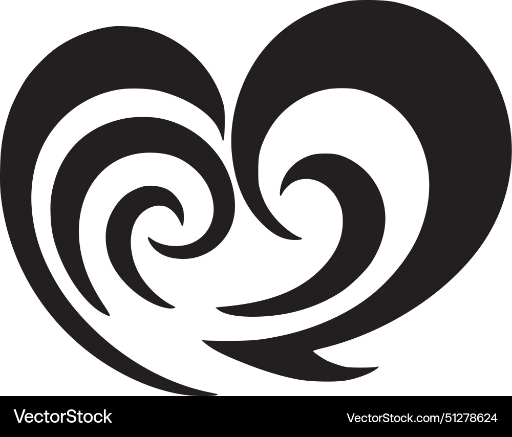 Heart - minimalist and simple silhouette Vector Image