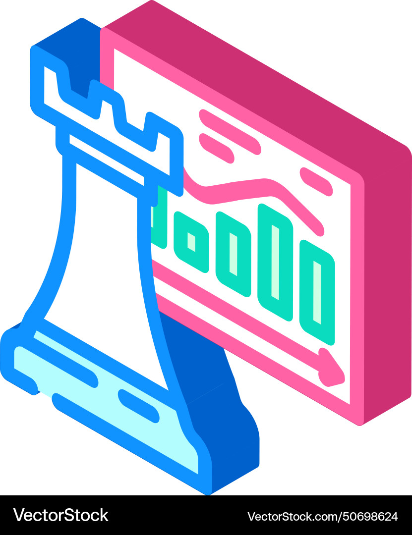 Investment strategy financial advisor isometric Vector Image