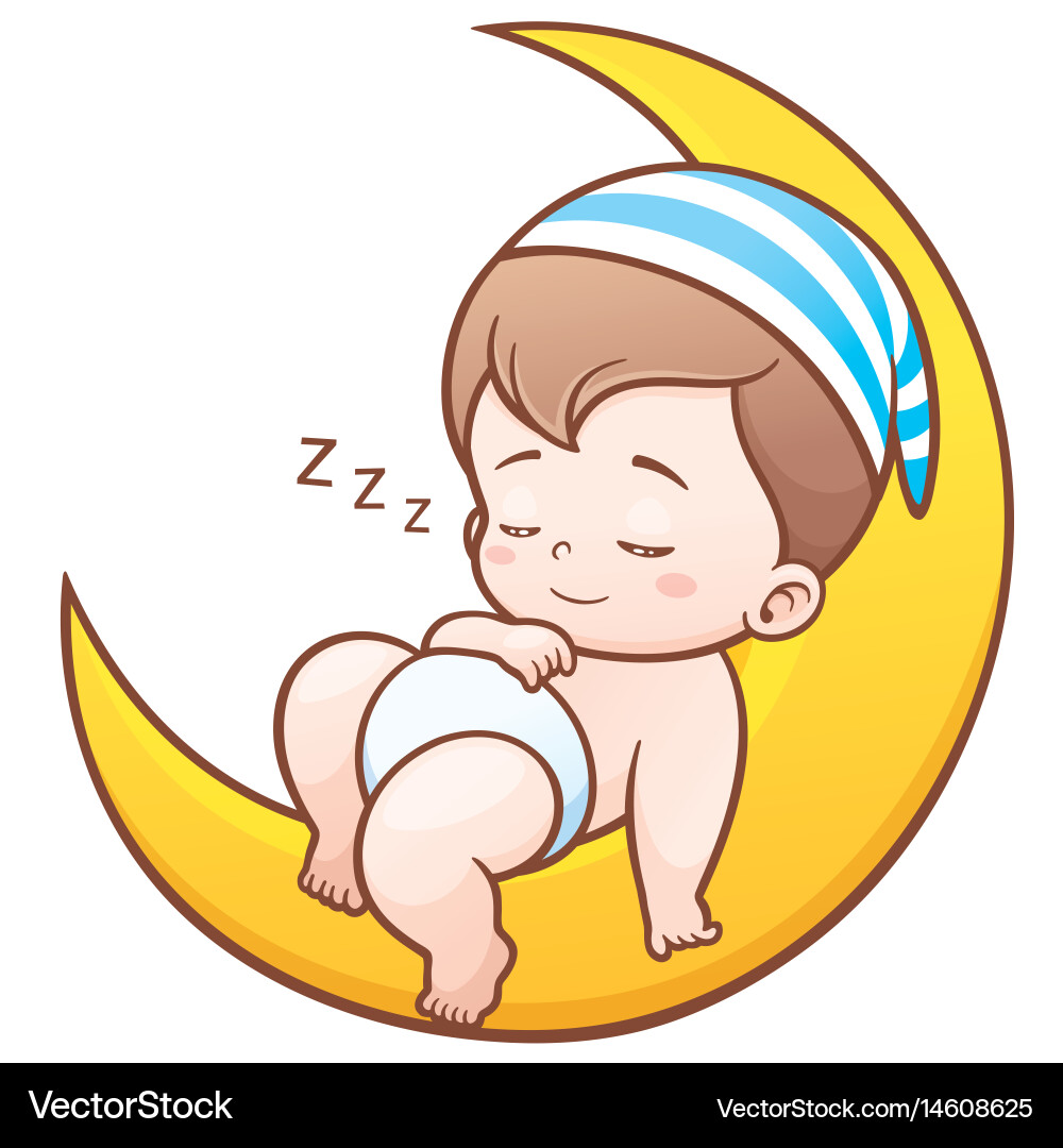 Baby sleeping Royalty Free Vector Image - VectorStock