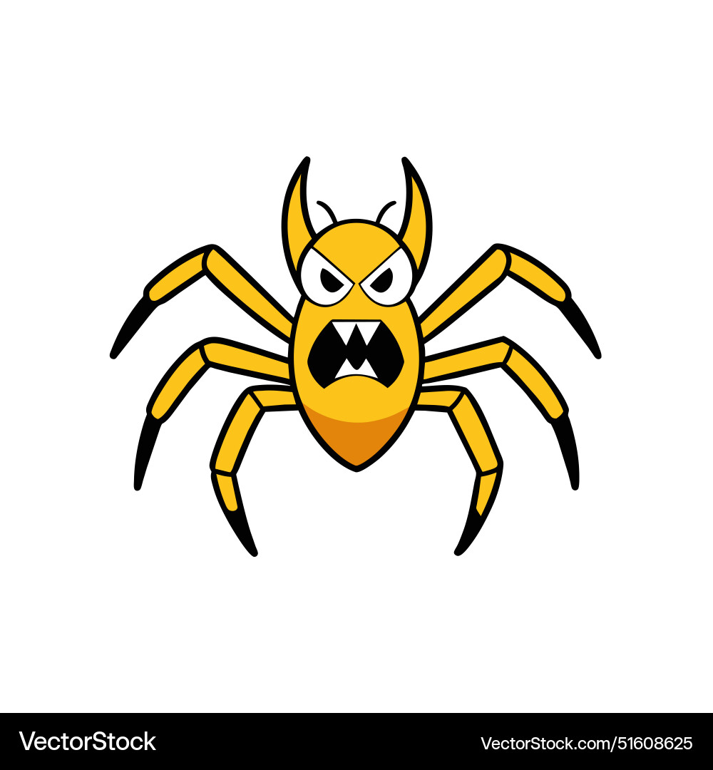 Banana spider angry icon Royalty Free Vector Image