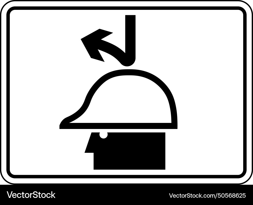 Danger sign watch for falling debris Royalty Free Vector