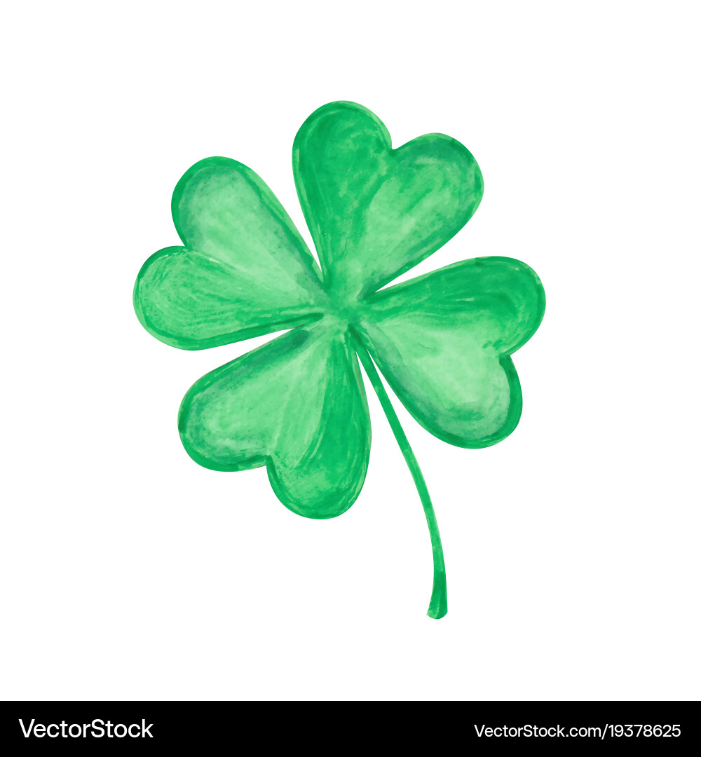 Watercolor Four Leaf Clover Vector Images (over 190)