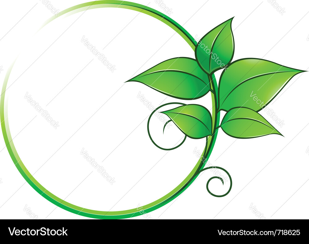 Green Leaf Frame - Ecology Concept Royalty Free Vector Image