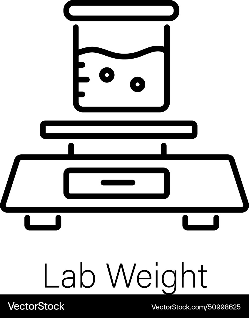 Lab weight Royalty Free Vector Image - VectorStock