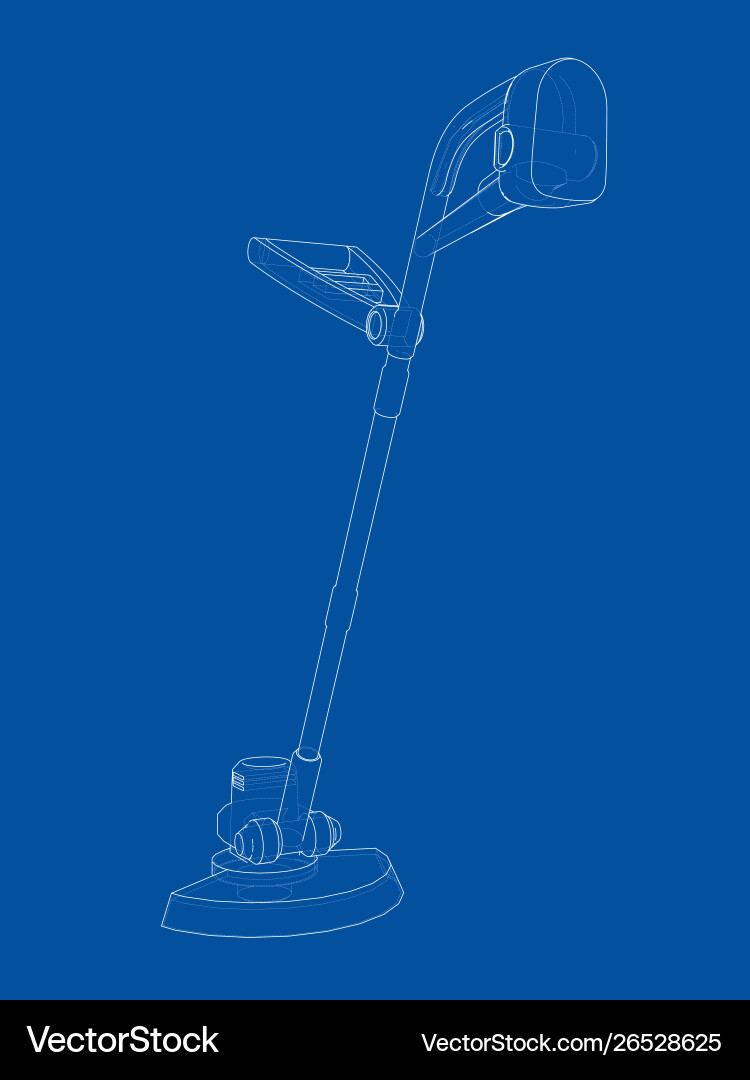 Outline trimmer grass cutter Royalty Free Vector Image